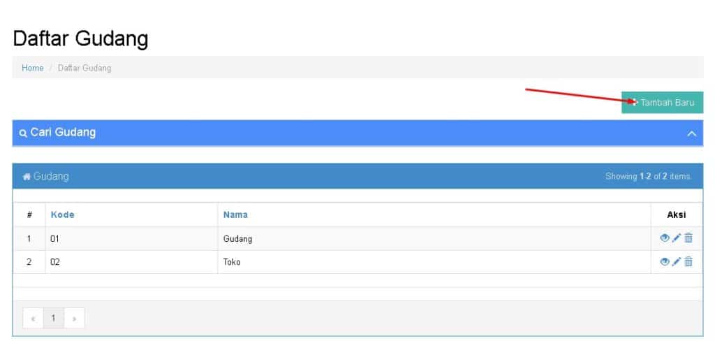 Cara Membuat Master Gudang