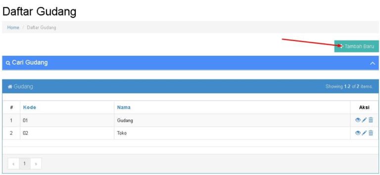 Panduan Cara Membuat Master Gudang Beecloud