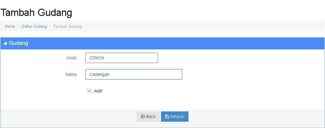 Cara Membuat Master Gudang