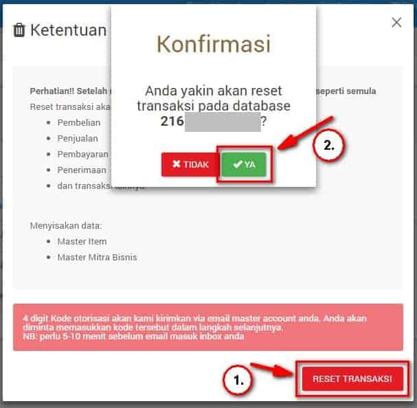 Cara Reset Data Beecloud