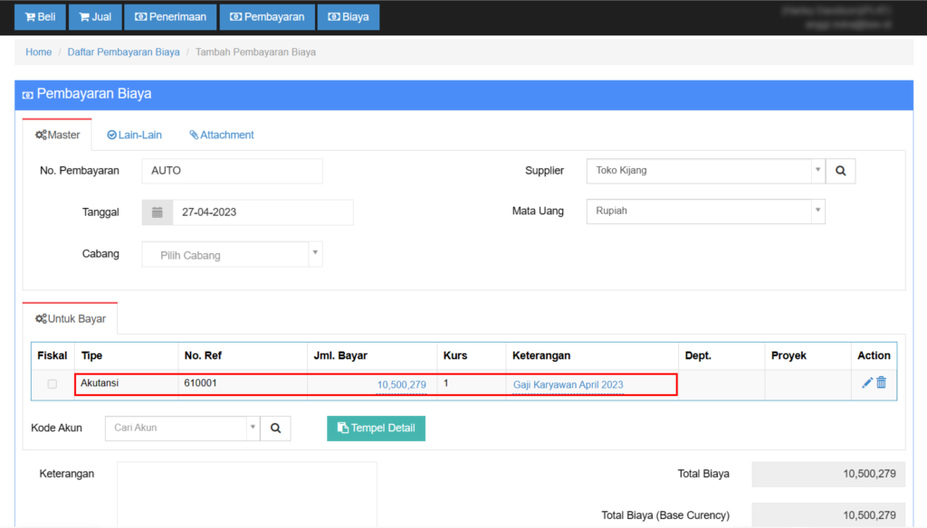 Panduan Cara Input Gaji Karyawan Beecloud
