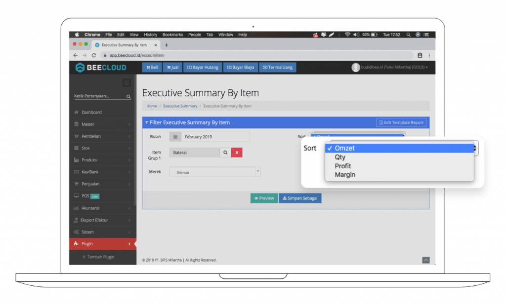 Executive Summary (Exsum) di Beecloud untuk Analisa Bisnis - Bee.id