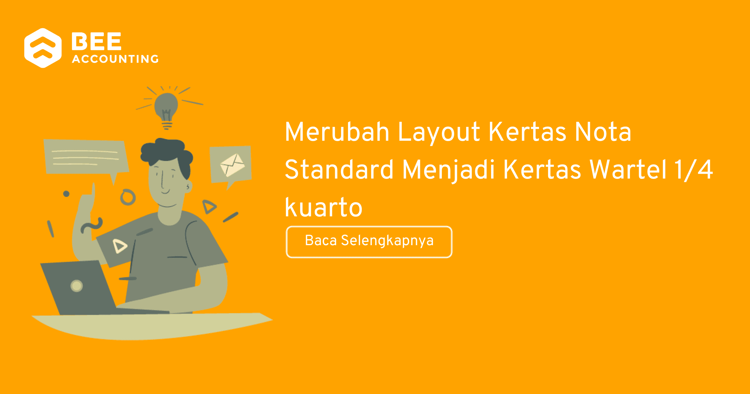 Merubah Layout Kertas Nota Standard Menjadi Kertas Wartel 1/4 kuarto