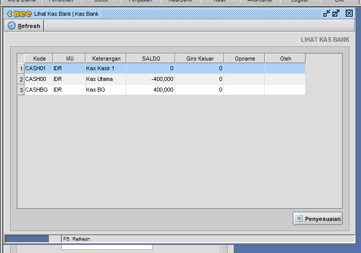 Mutasi Saldo Antar Kas dan Bank