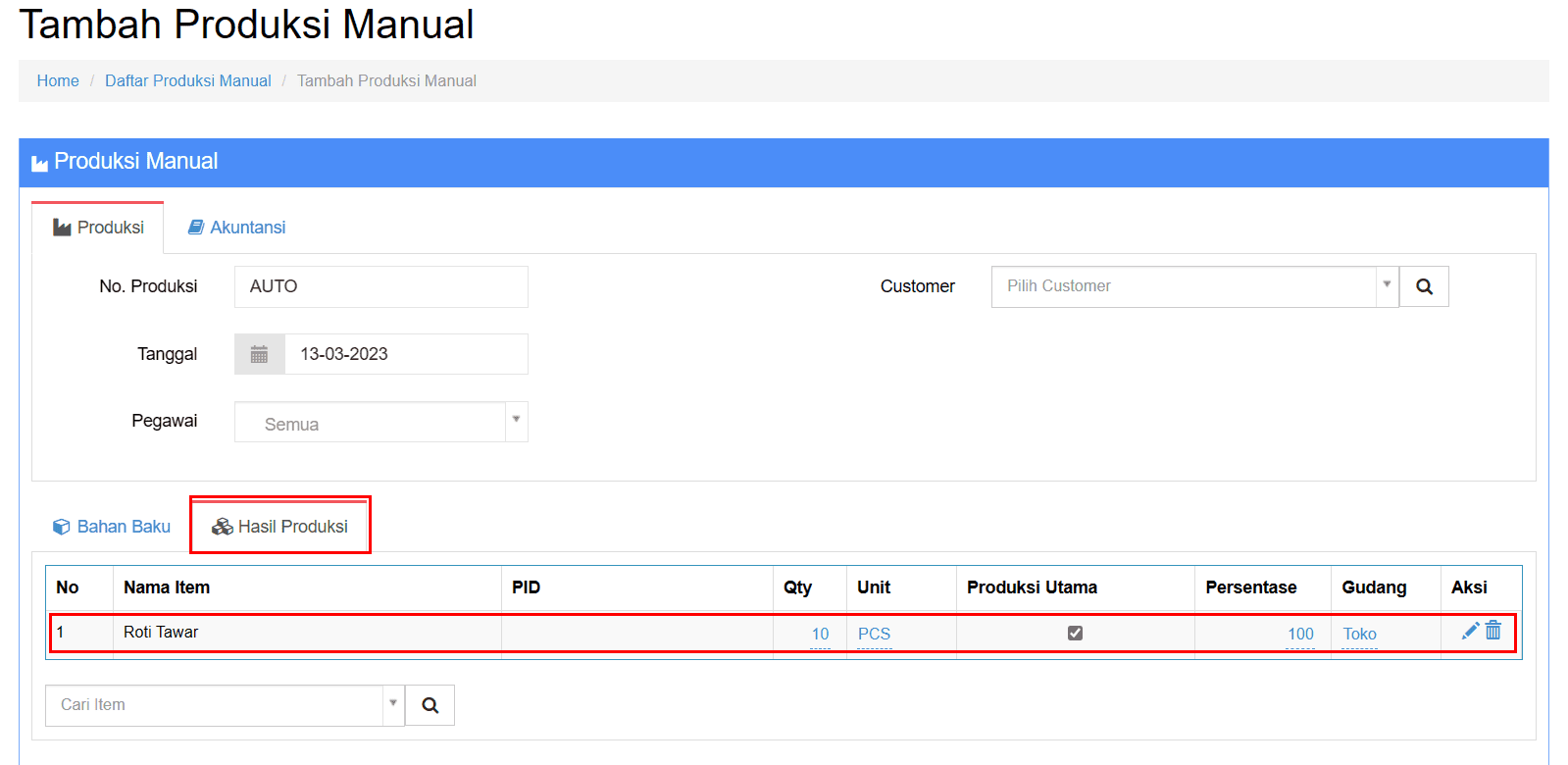 Panduan Cara Input Produksi Manual Sampai Terjadi Stock Beecloud