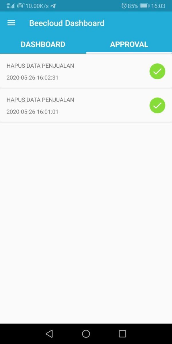 Setting Approval / Persetujuan Pada Beecloud