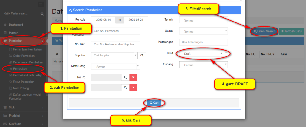 Panduan Cara Input Transaksi Dengan Mode Simpan Draft Beecloud