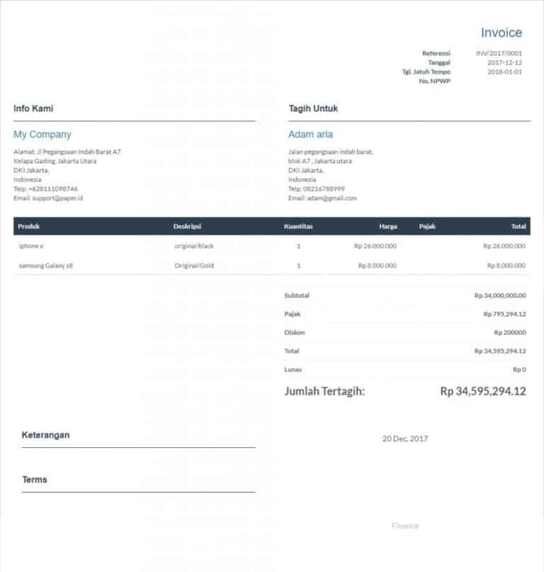 Apa Pengertian Invoice? Jenis-jenis, Fungsi dan Contohnya