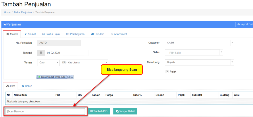 Panduan Cara Scan Barcode Pada Beecloud