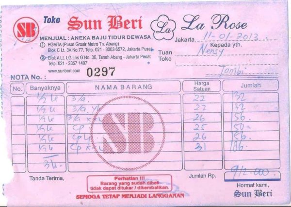 7 Contoh Nota Penjualan dan Cara Buat Nota Penjualan