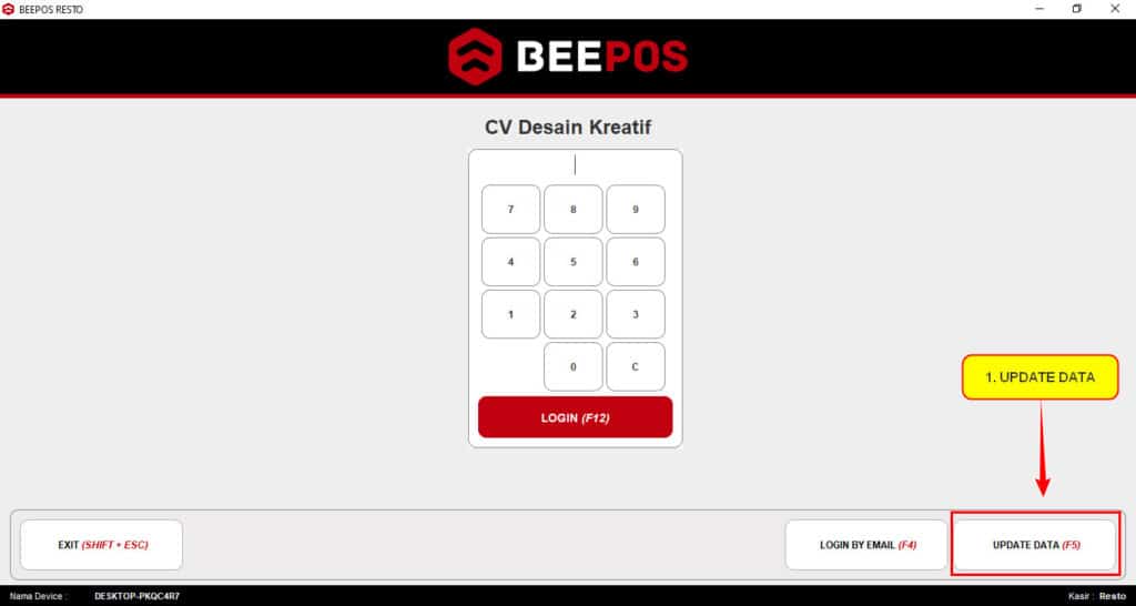 Setting Pin Login Beepos Resto