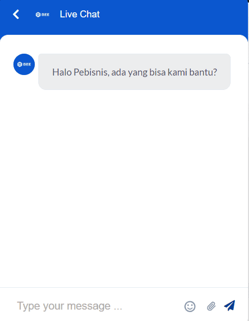 Panduan Panduan Penggunaan Layanan Support : Live Chat