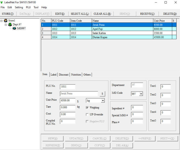 Panduan Cara Import Item pada Timbangan Digital Digi SM-100 Dengan LabelNet