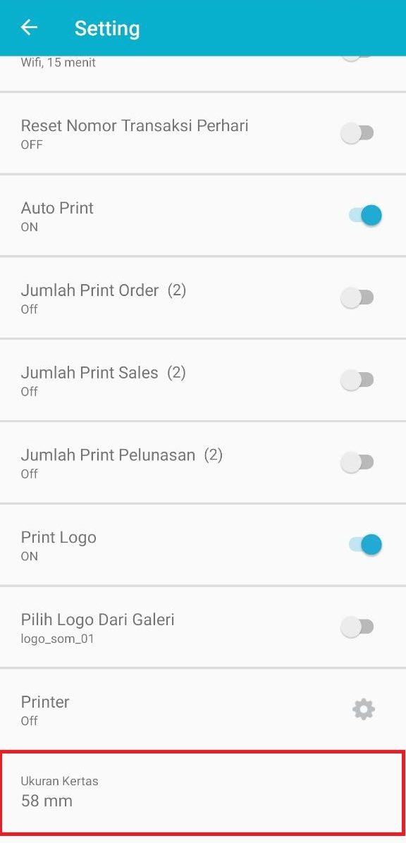 Panduan Setting Ukuran Kertas Pada Sales Order Mobile (SOM)