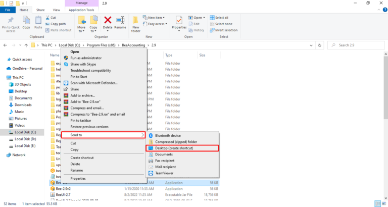 Panduan Cara Membuat Shortcut Beeaccounting Pada Windows