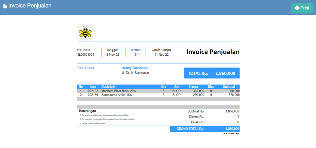 Panduan Cara Menambahkan Tanda Tangan Pada Nota Penjualan Beecloud