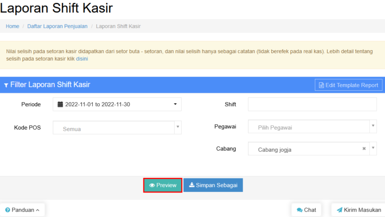 Panduan Cara Melihat Laporan Shift Kasir Melalui Beecloud