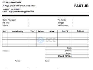 Contoh Faktur Penjualan, Komponen dan Fungsinya (Lengkap)