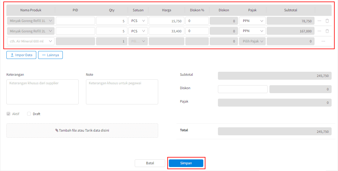 Panduan Membuat Order Pembelian Berdasarkan Permintaan Barang
