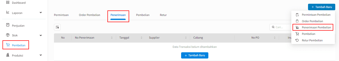 Panduan Cara Membuat Penerimaan Pembelian