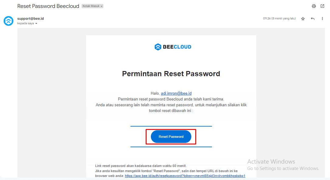Lupa Password Beecloud 3.0