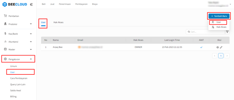 Panduan Cara Menambahkan User Login Beecloud 3.0