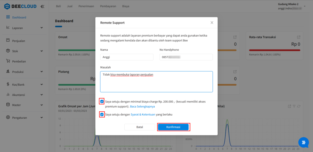 Panduan Cara Kirim Remote Support Beecloud 3.0