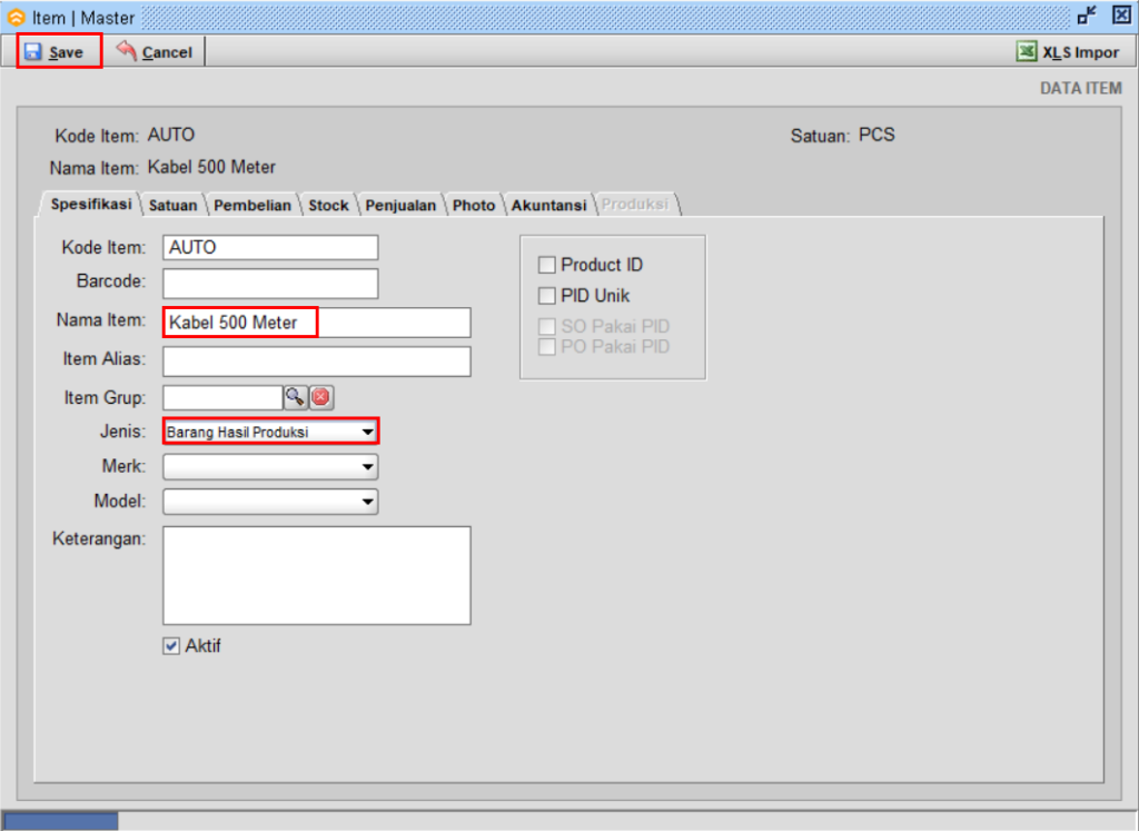 Panduan Cara Input De-Produksi Beeaccounting