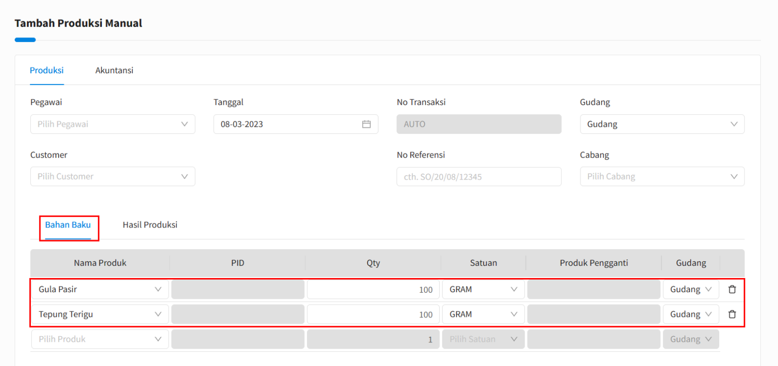 Panduan Cara Melakukan Produksi Manual Beecloud 3.0