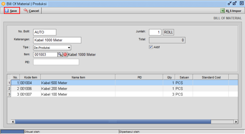 Panduan Cara Input De-Produksi Beeaccounting