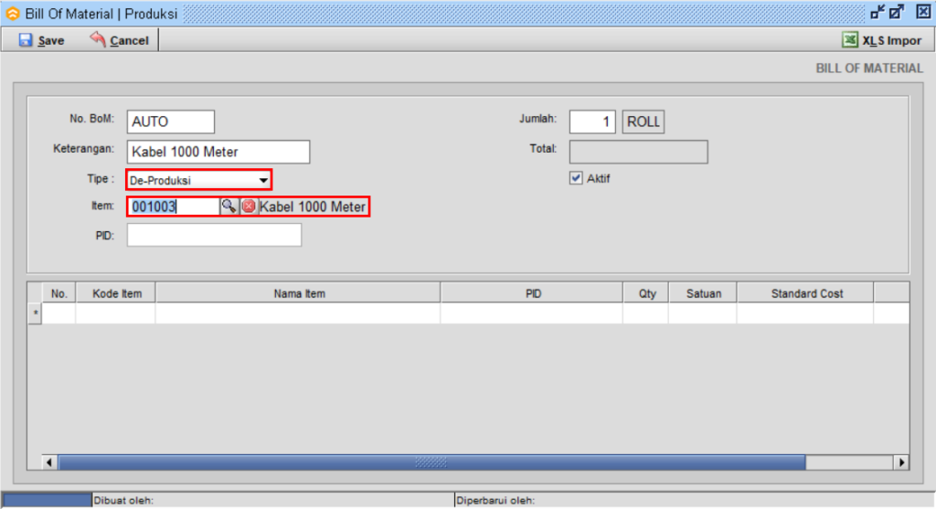 Panduan Cara Input De-Produksi Beeaccounting