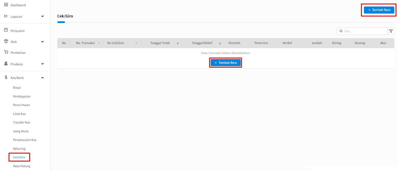 Panduan Cara Membuat Cheque dan Giro Beecloud 3.0