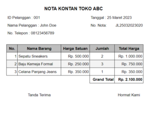 Pahami Nota Kontan: Fungsi, Cara Membuat dan Contohnya