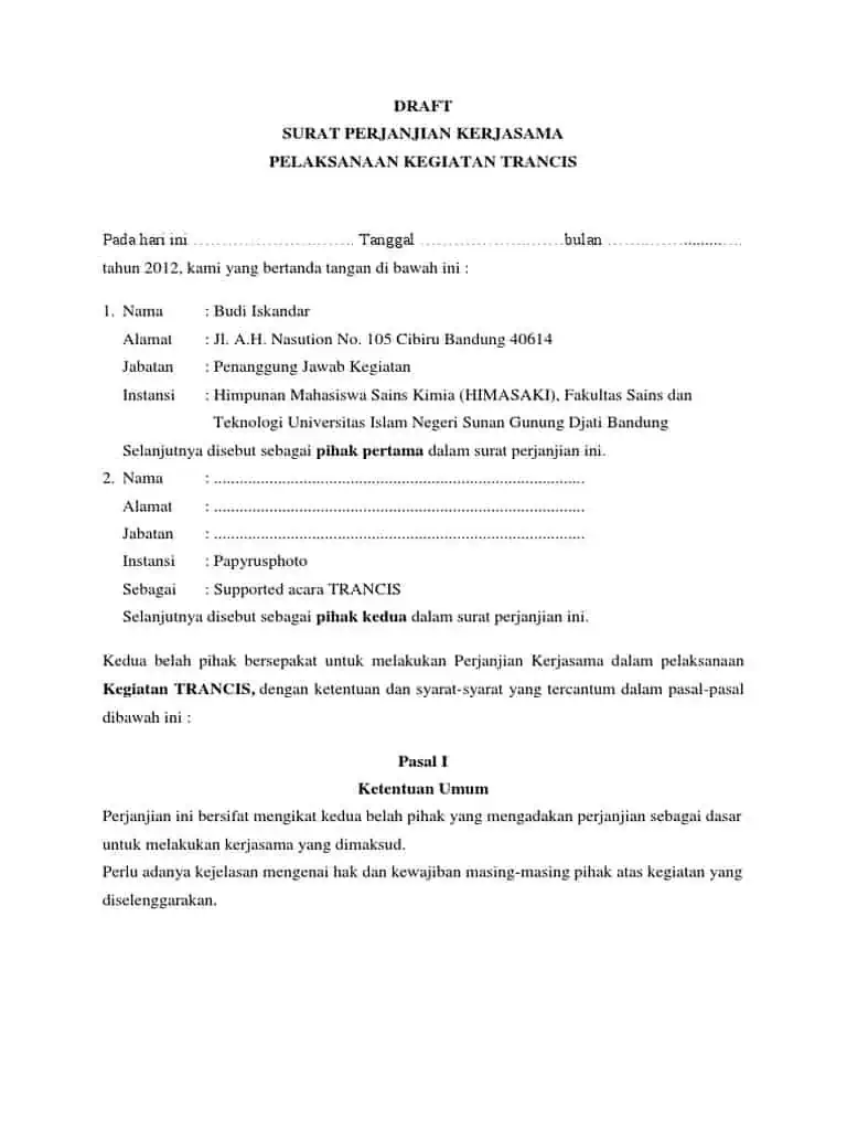 [DOWNLOAD] Format Dokumen MoU dan Pengertianya Lengkap
