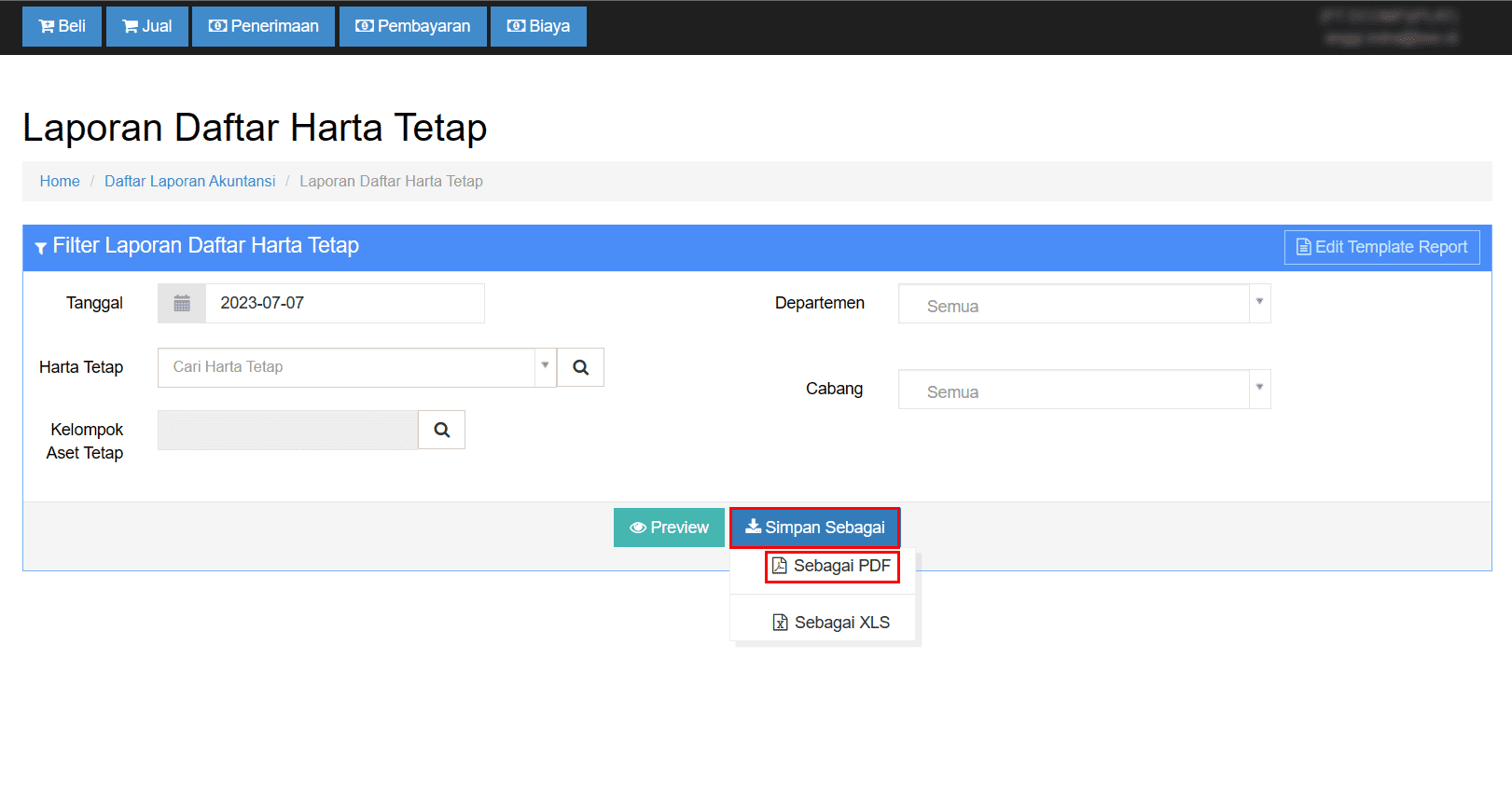 Cara Ekspor Daftar Harta Tetap Beecloud