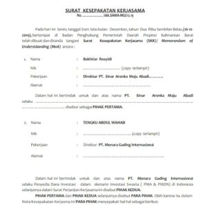 7+ Contoh Surat Perjanjian Kerjasama dan Cara Membuatnya