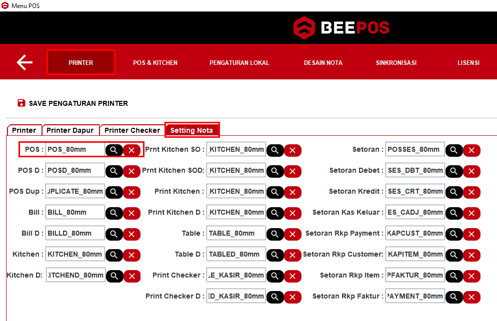 Cara Menampilkan Keterangan Pada Nota Beepos Resto