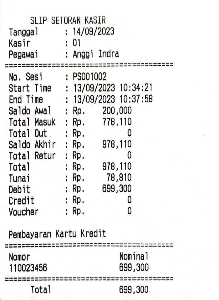 Panduan Cara Reprint (Cetak Ulang) Setoran Kasir Beeaccounting