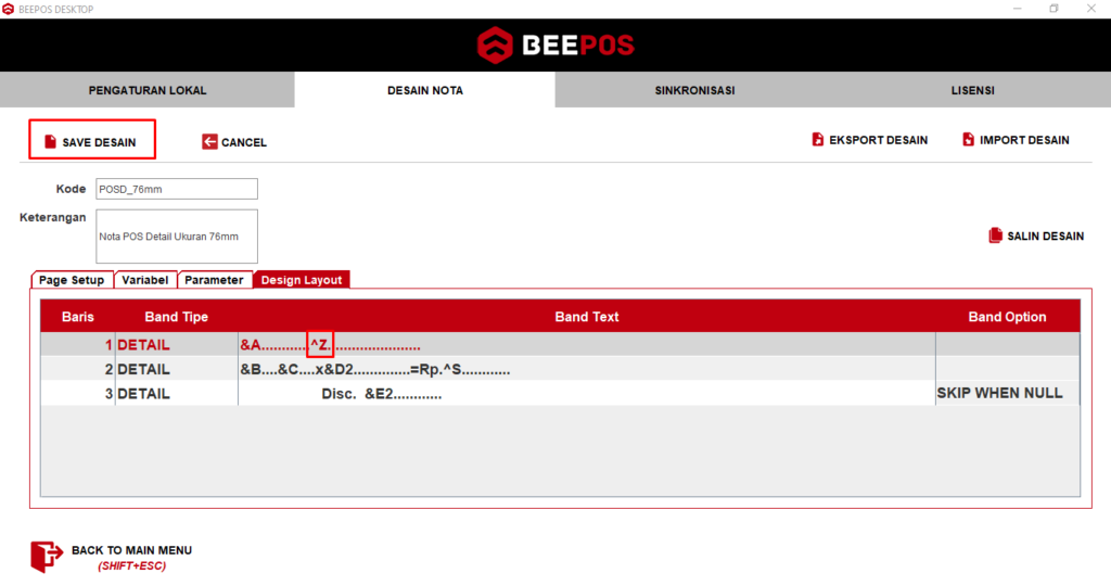 Panduan Menampilkan Alias Item pada Nota Penjualan Beepos Desktop