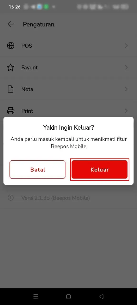 Cara Reset Data Beepos Mobile 2.0