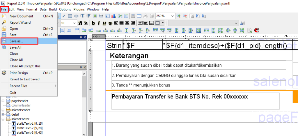Panduan Cara Menambah Catatan Nota (Grafik Report) Beeaccounting