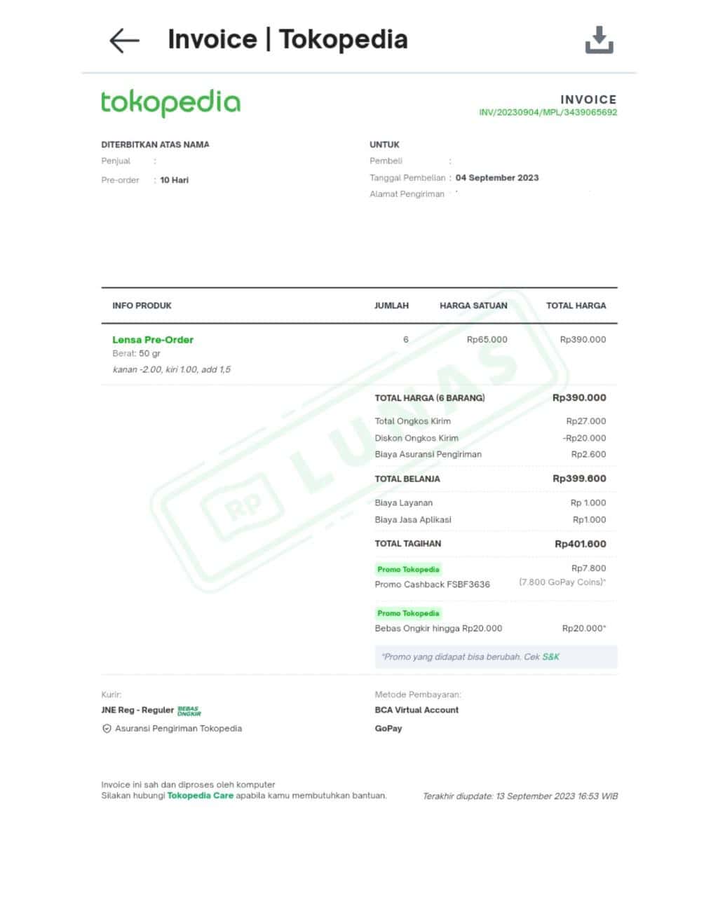 15 Contoh Invoice Pembayaran, Jenis dan Cara Buatnya