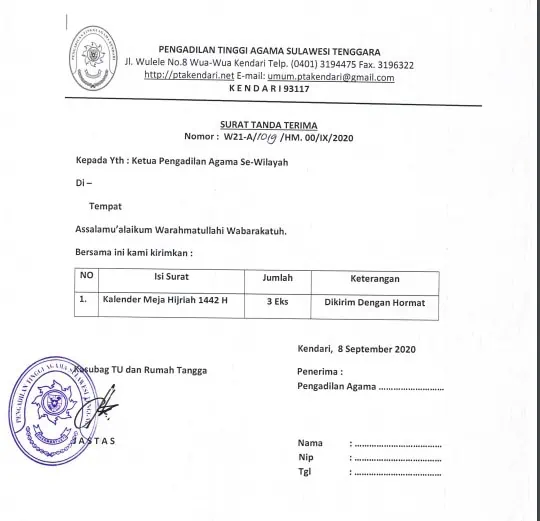 10 Contoh Surat Tanda Terima Berbagai Keperluan Bisnis