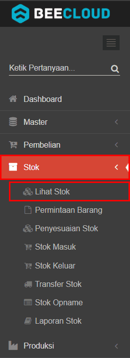 Cara Melihat Stok Beecloud