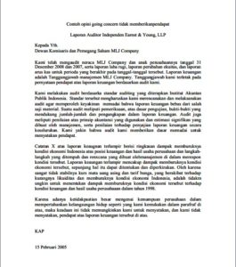 5 Contoh Opini Audit Going Concern dalam Laporan Keuangan