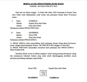 BAST adalah Berita Acara Serah Terima, Ini Format dan Contohnya