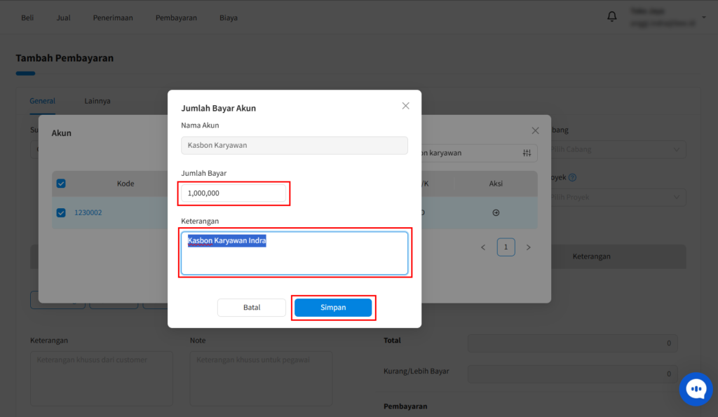 Input Kasbon dengan Potong Gaji Beecloud 3.0