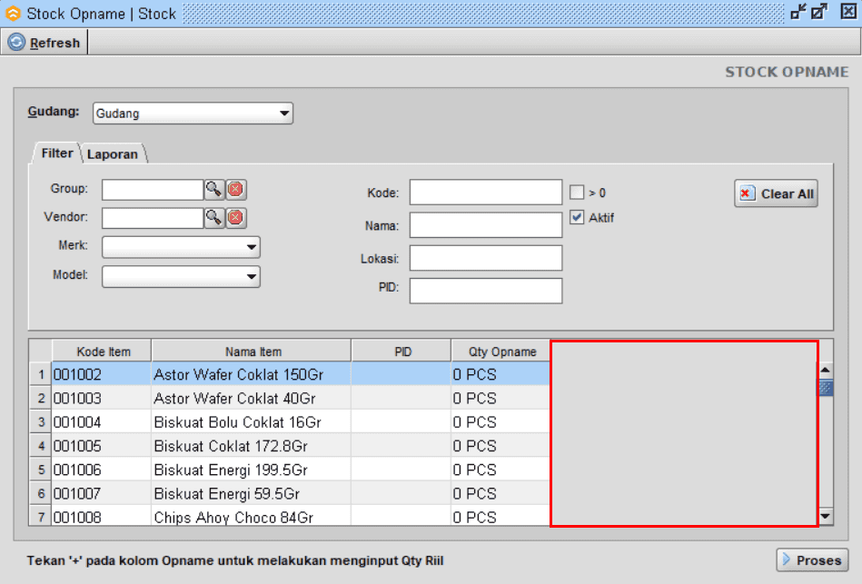 Menampilkan Qty Program di Stock Opname - Beeaccounting