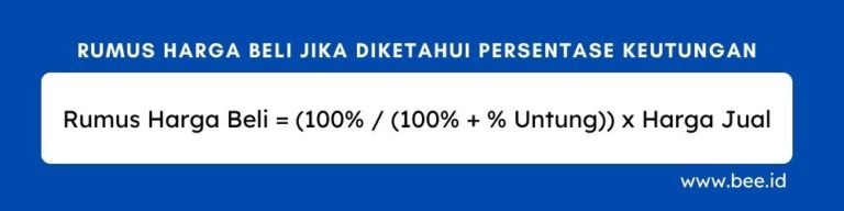 Rumus Harga Beli, Harga Untung, Harga Rugi dan Contohnya