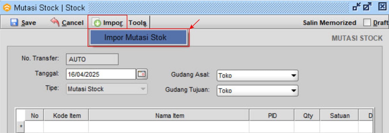 Panduan Cara Impor Mutasi Stok Beeaccounting